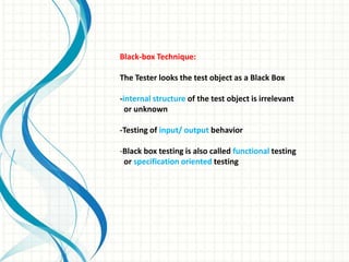 Test design techniques | PPT