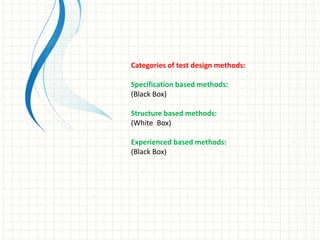Test design techniques | PPT