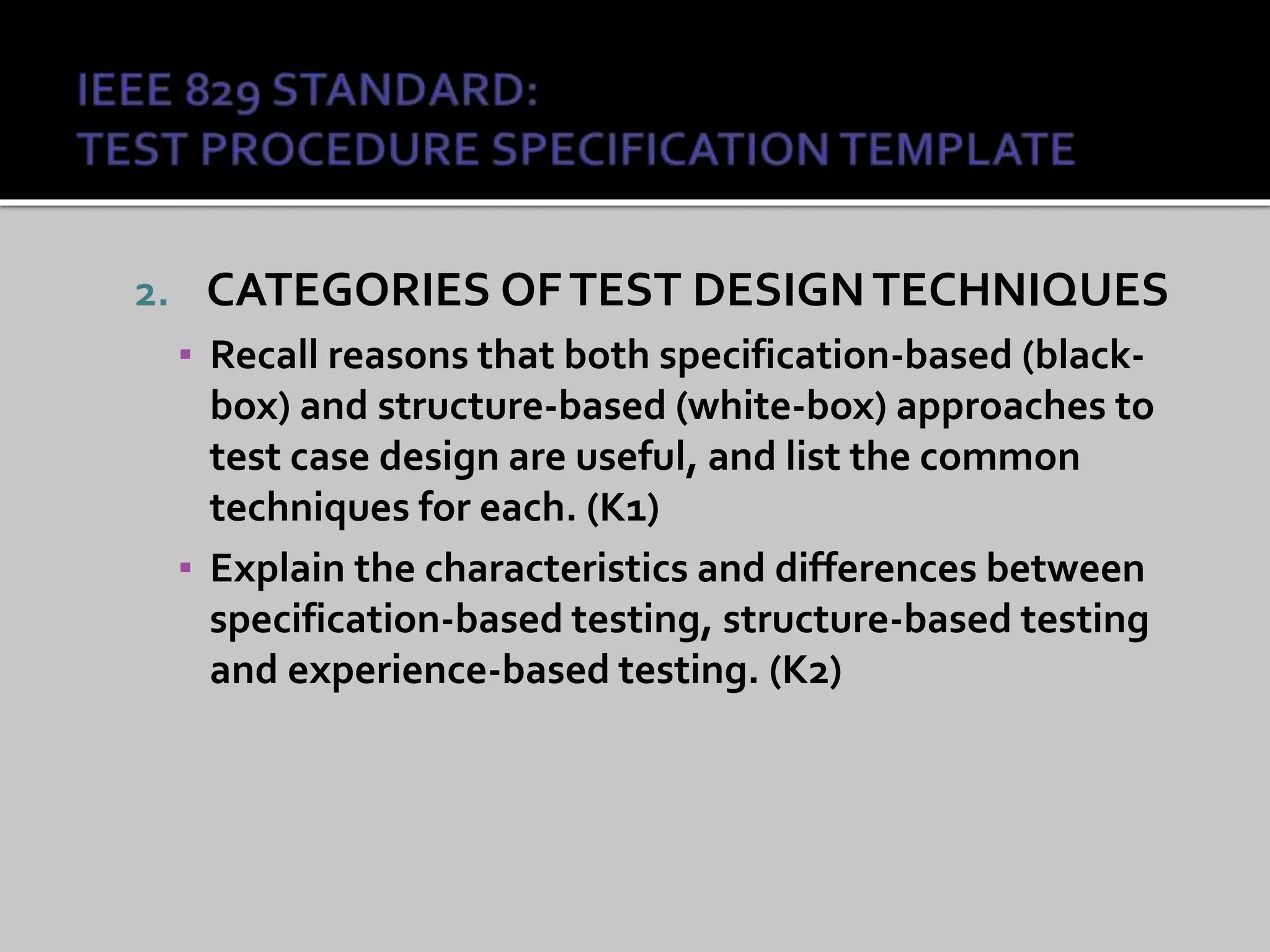 Test design techniques | PPT
