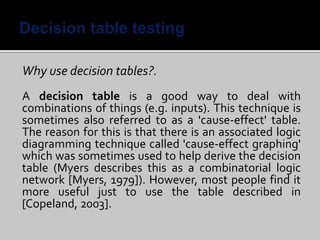 Test design techniques | PPTX