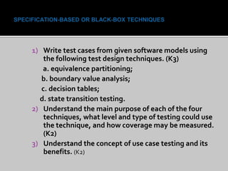 Test design techniques | PPT