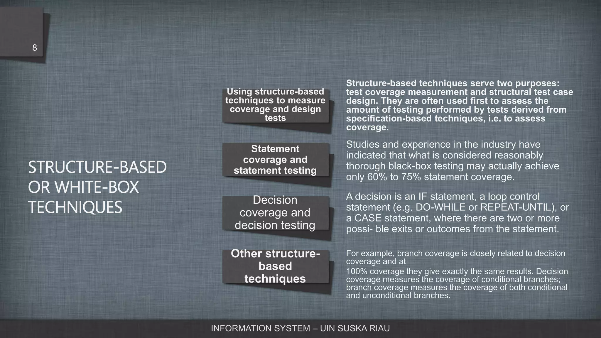 Test Design Techniques | PPTX | Computer Software and Applications ...