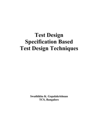 Specification Bases Testing Design | PDF