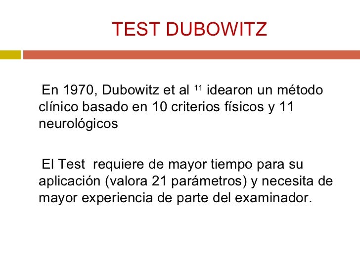 Test De Valoracion Del Recien Nacido 2009
