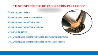 TEST DE VALORACION PARA CODO ASPECTOS IMPORTANTES | PPTX