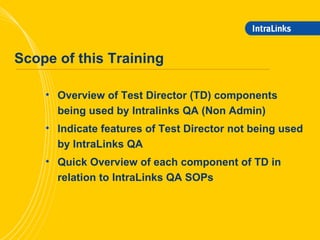 Test Director Ppt Training | PPT