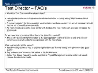 Test director proposedimprovementsv0.4 | PPS | Computer Software and ...