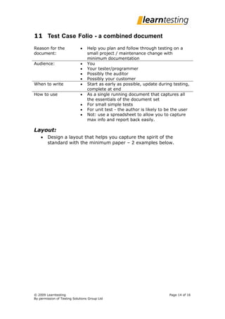 Test Documentation Based On Ieee829 155261 | PDF