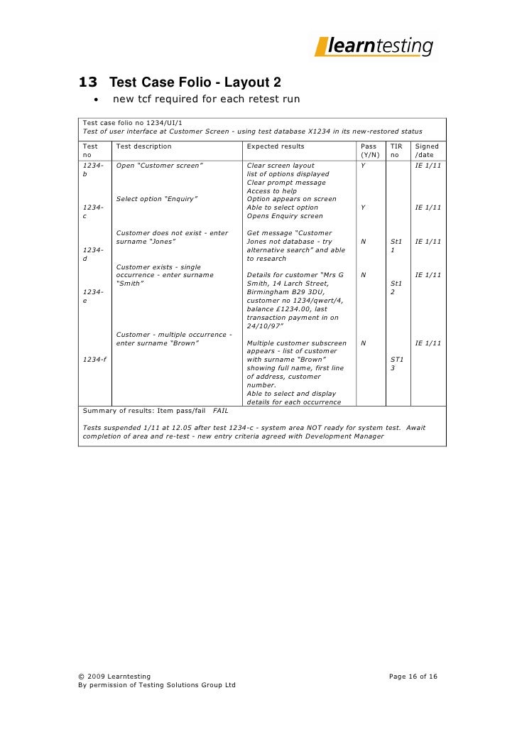 Test Documentation Based On Ieee829 155261