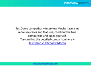 TestDome competitor - Interview Mocha | PPT