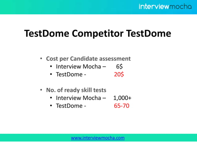 TestDome competitor - Interview Mocha | PPT