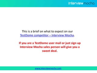 TestDome competitor - Interview Mocha | PPT