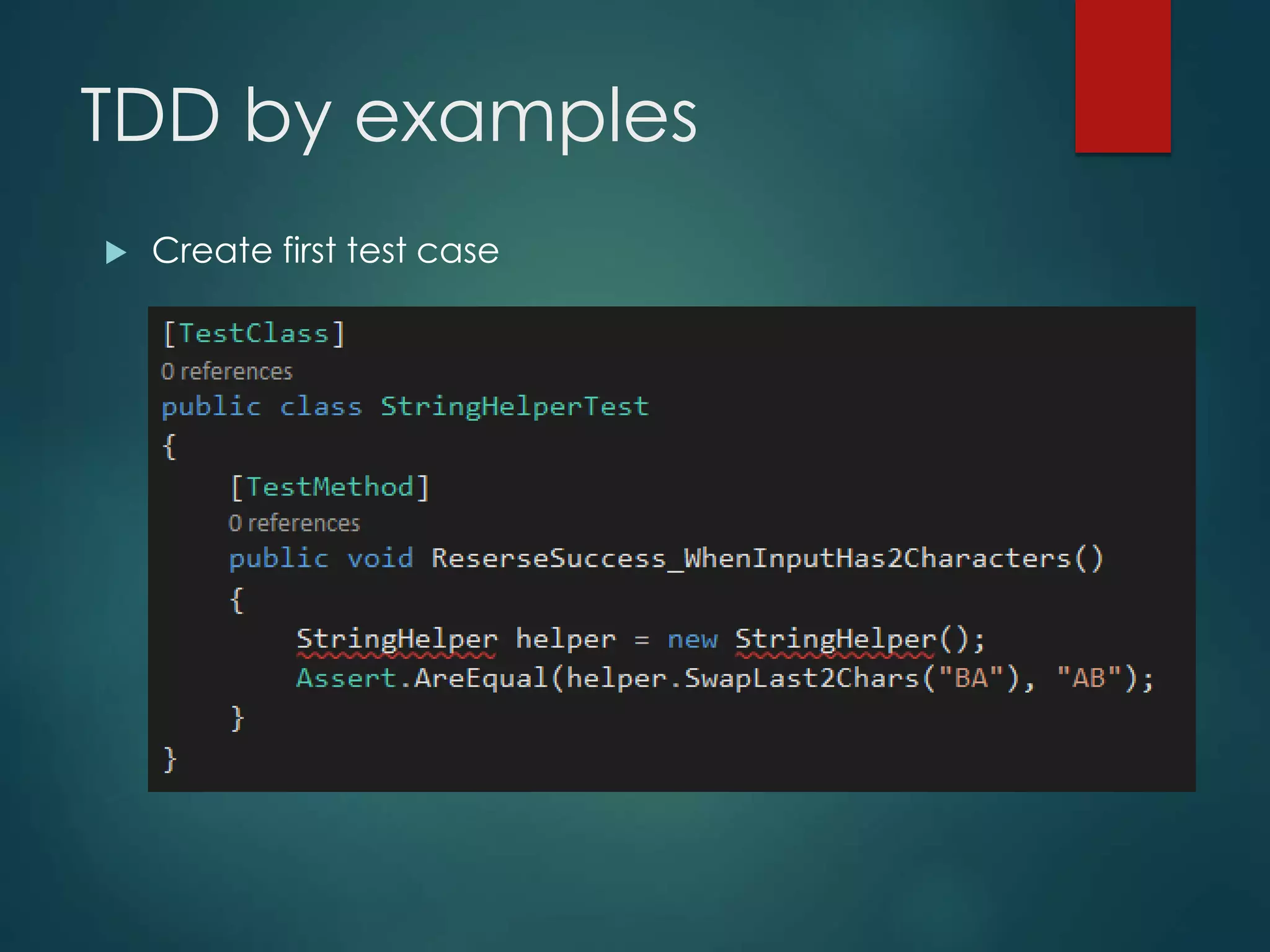 TDD - Test Driven Development | PPTX