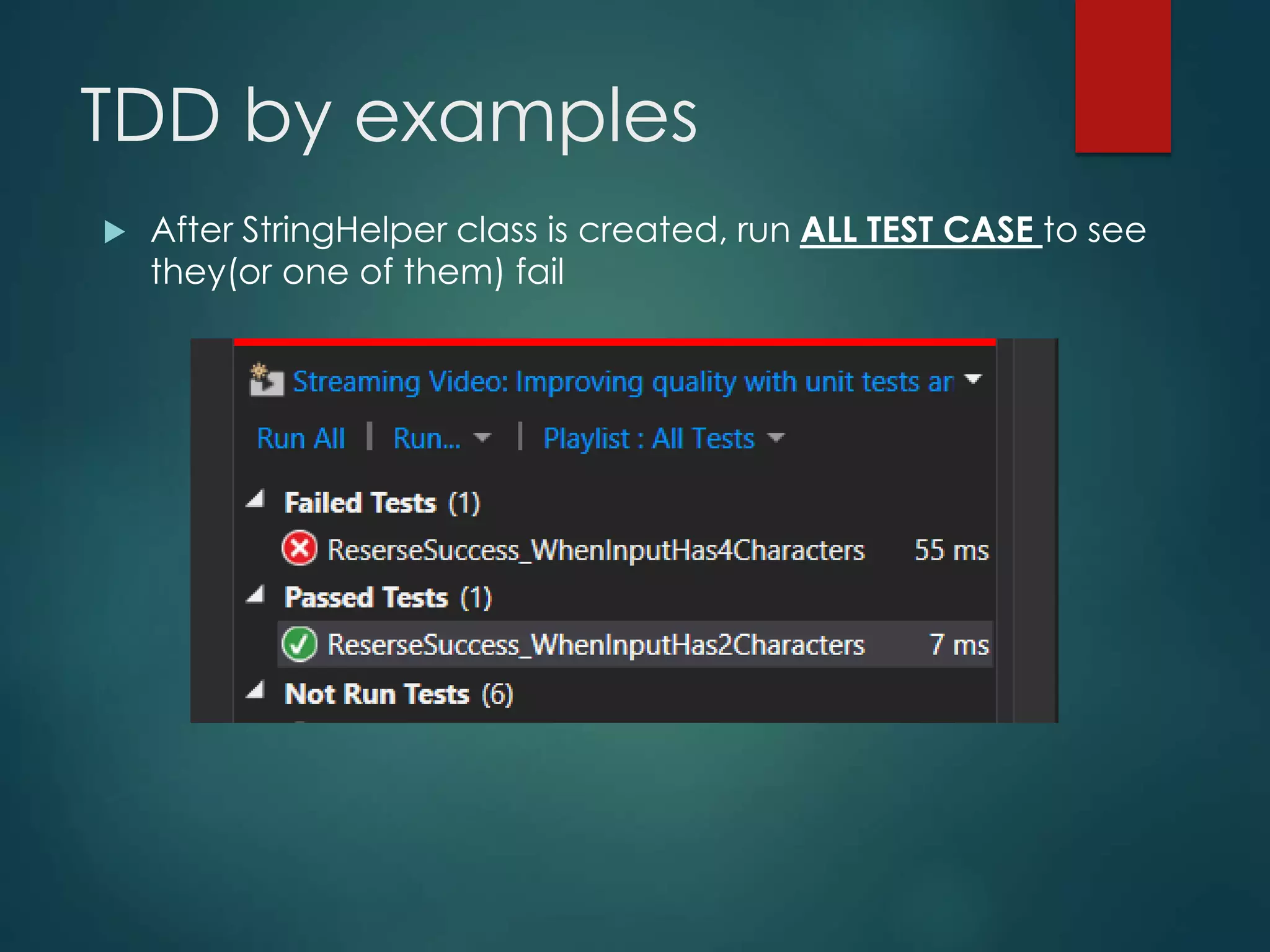 TDD - Test Driven Development | PPTX