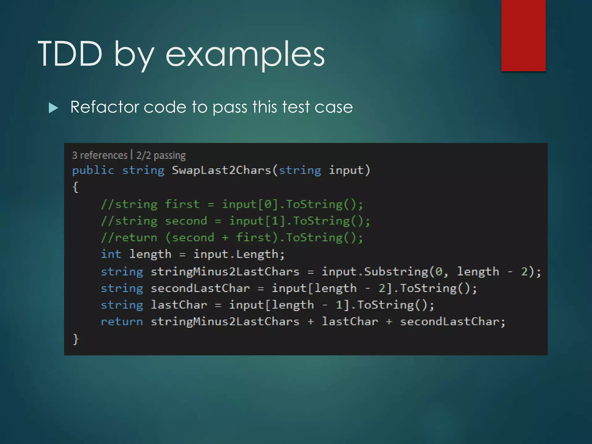 TDD - Test Driven Development | PPTX