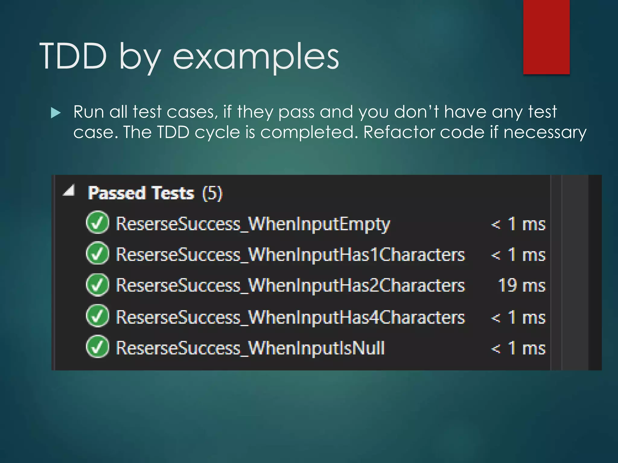 TDD - Test Driven Development | PPTX