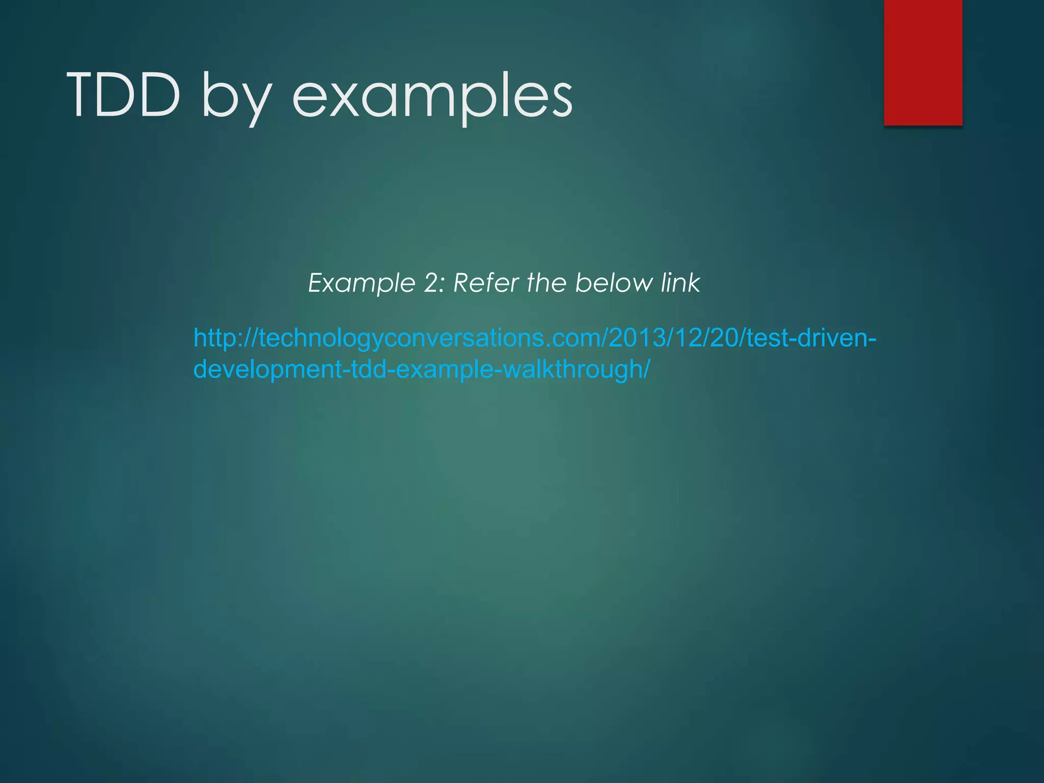 TDD - Test Driven Development | PPTX