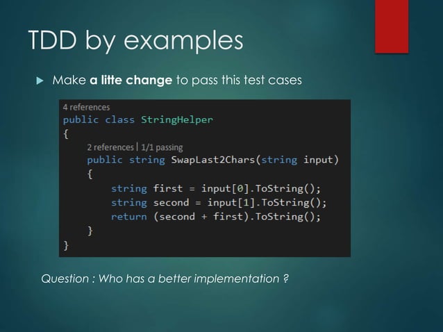 TDD - Test Driven Development | PPTX