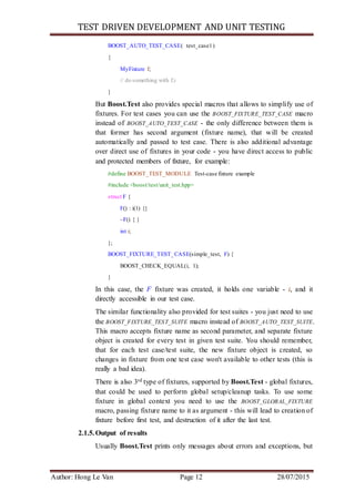 Test driven development and unit testing with examples in C++ | DOCX