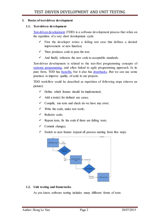 Test Driven Development And Unit Testing With Examples In C