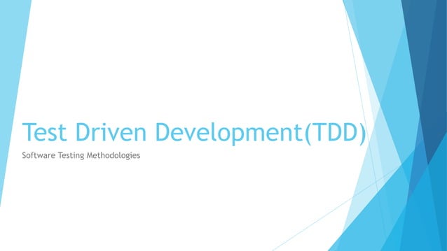 Test driven development(tdd) | PPTX