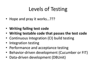 Test driven development (TDD) | PPTX