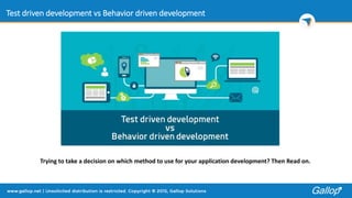 Test driven development vs Behavior driven development | PDF