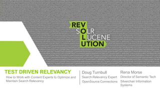 Test Driven Search Relevancy w/ Quepid | PPT