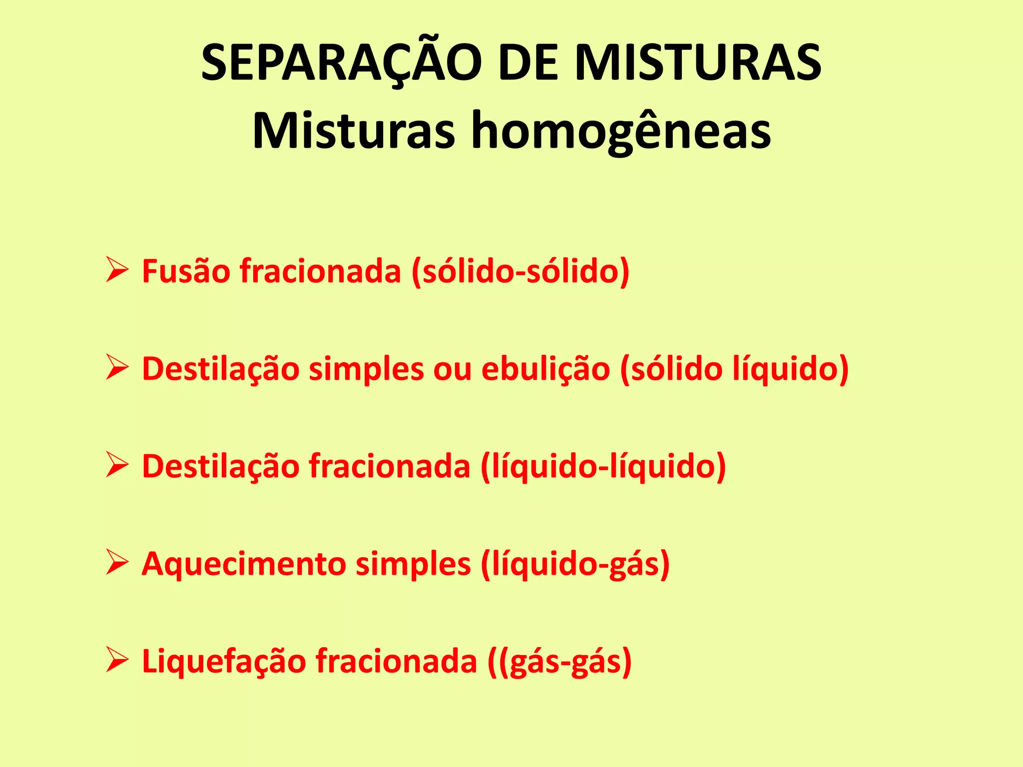 Separação de misturas | PPTX
