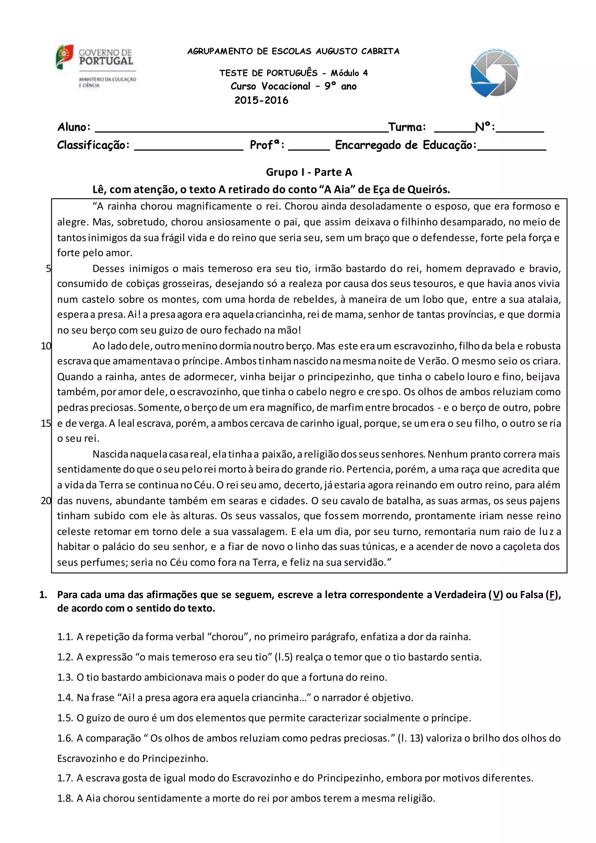 Teste a aia 2 | DOC