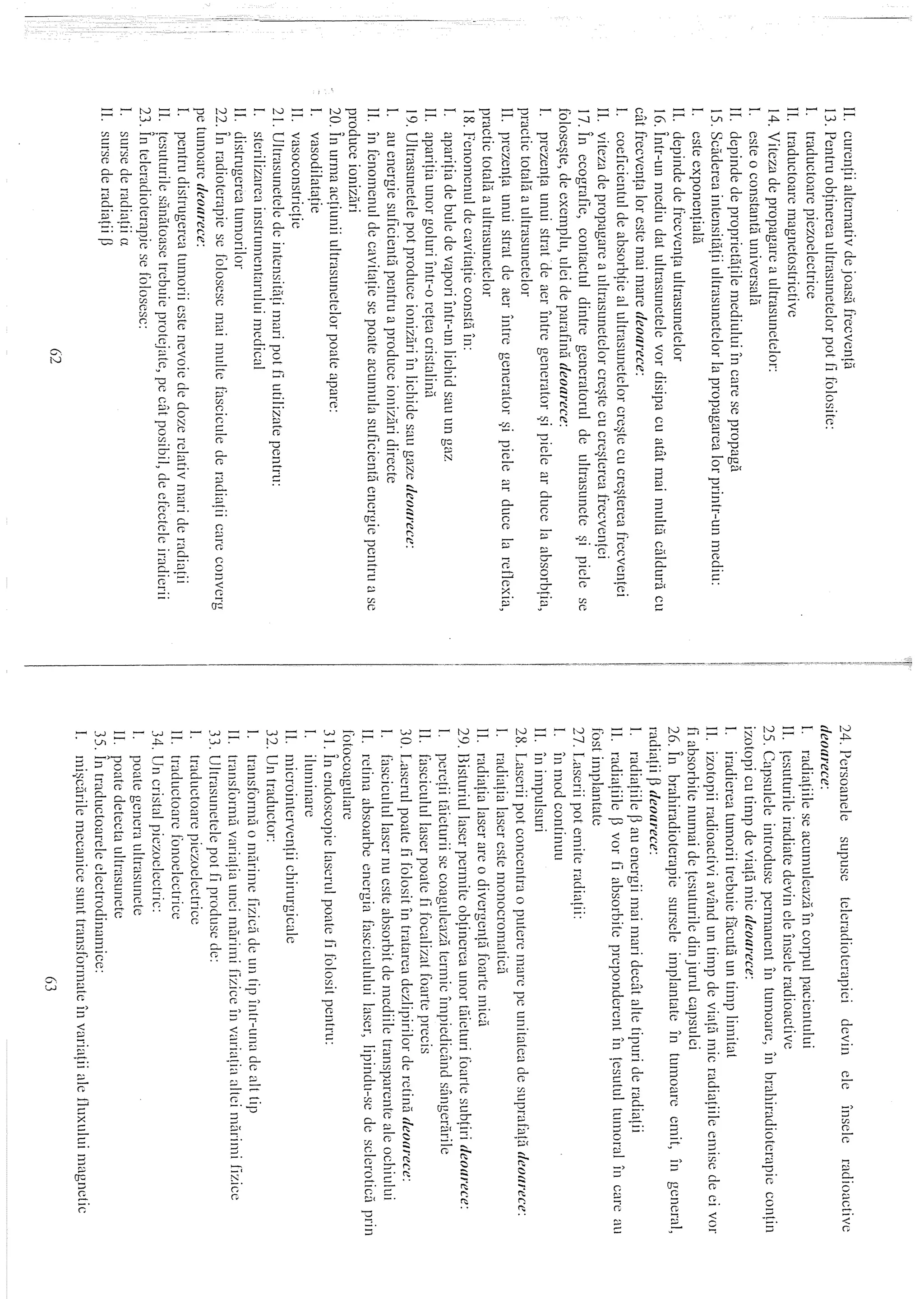 Teste biofizica UMF Carol Davila | PDF