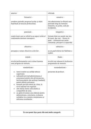 Teste clasificari | DOCX
