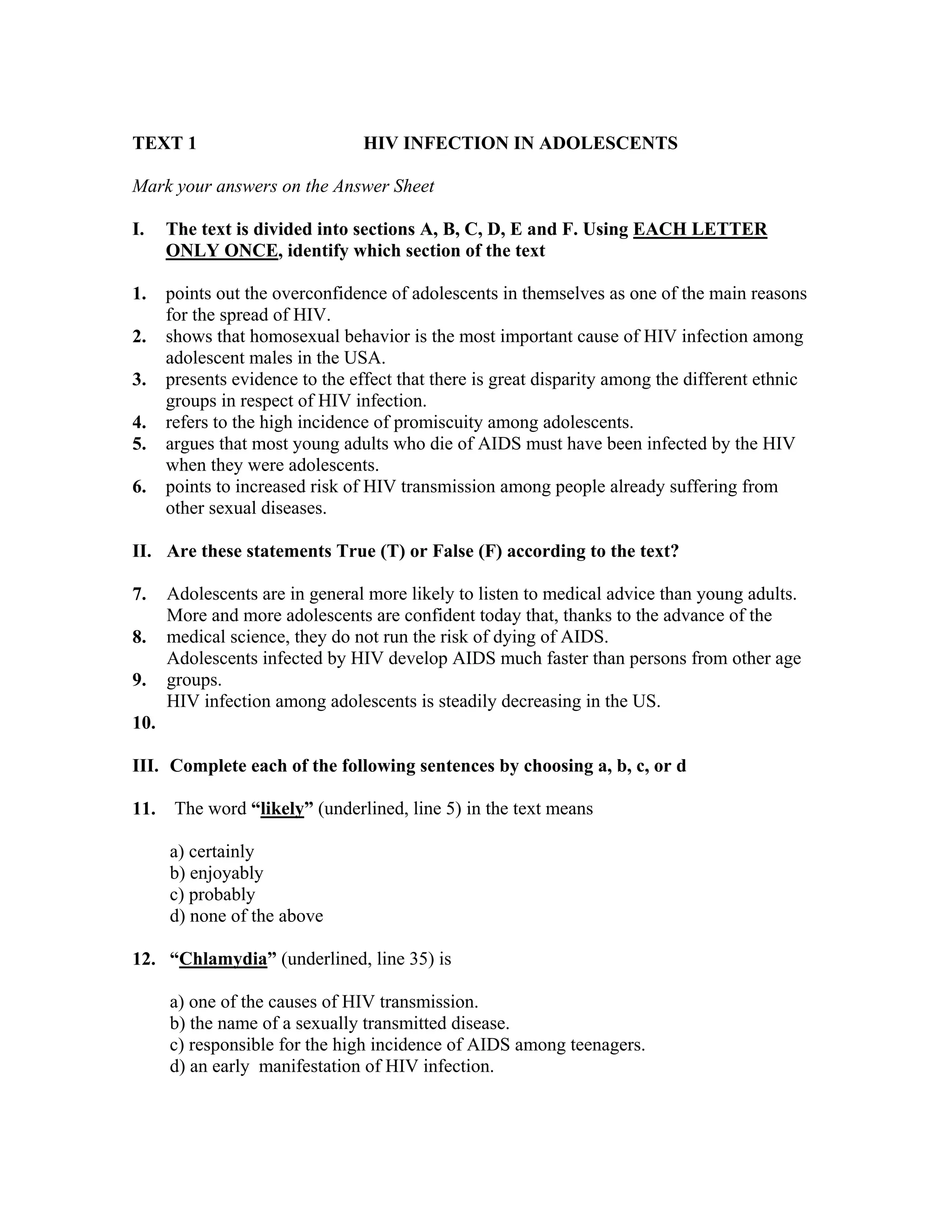 Teste cultura inglesa | PDF