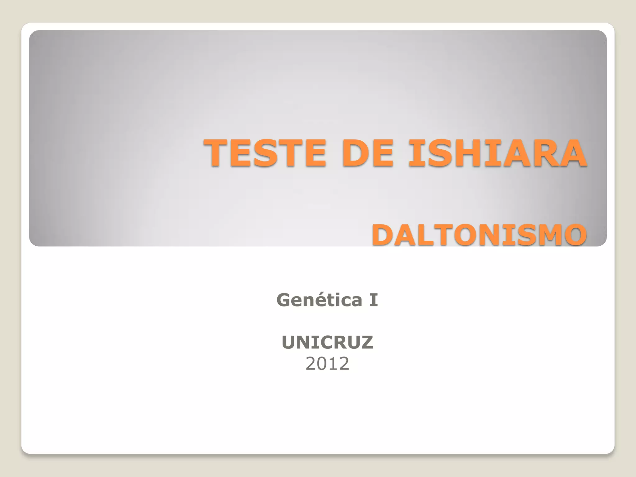 Teste de ishiara | PDF