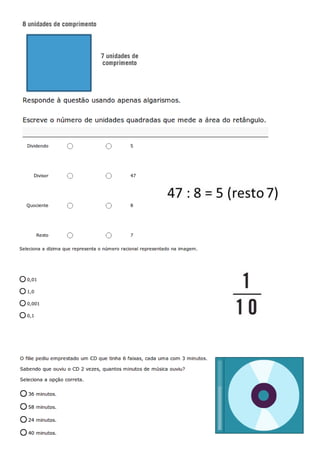 Teste de matemática 3º ano | PDF
