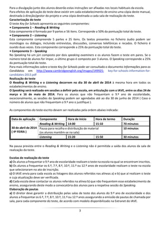 Informações Exame de Inglês | PDF