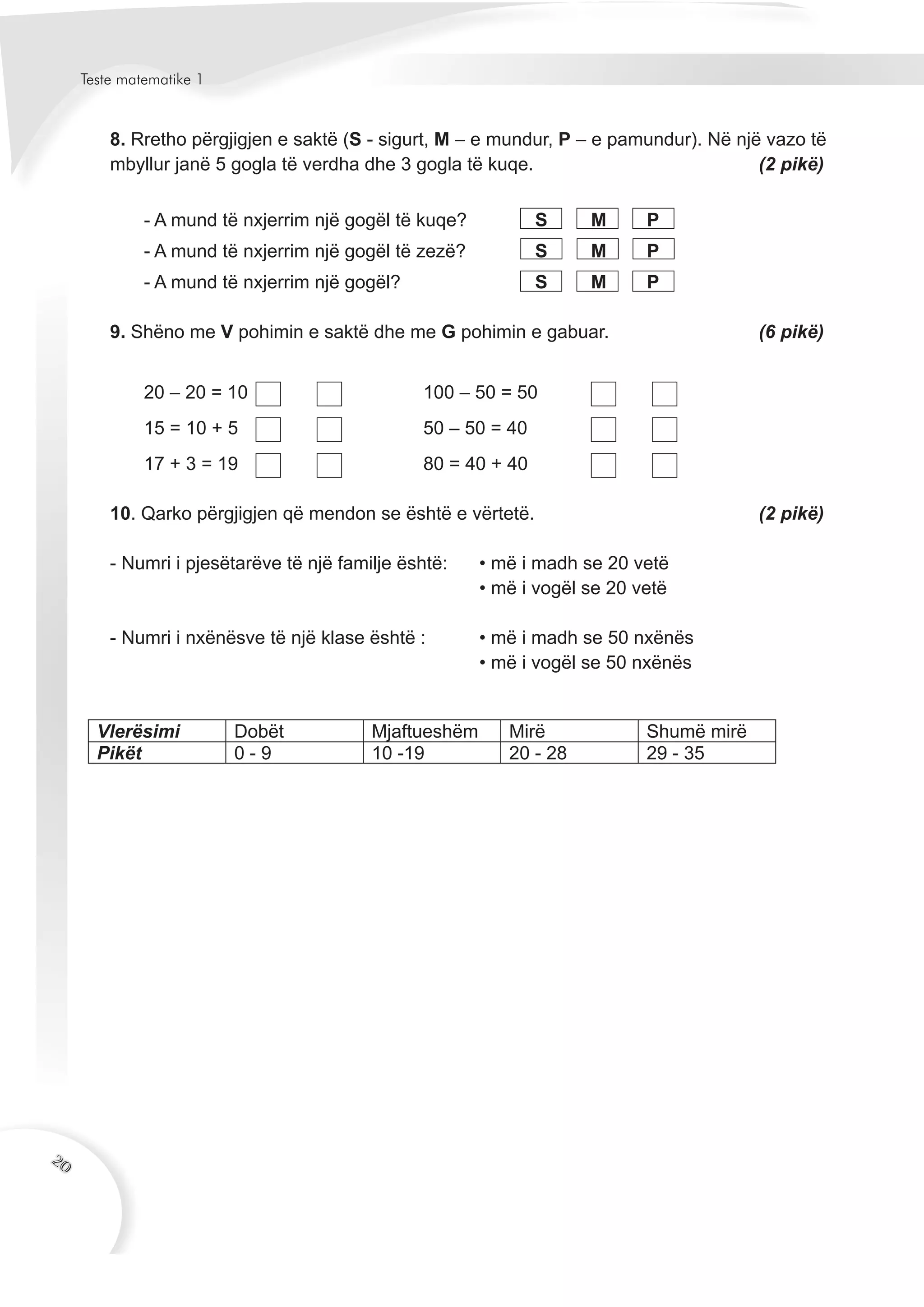 Teste matematika 1 | PDF