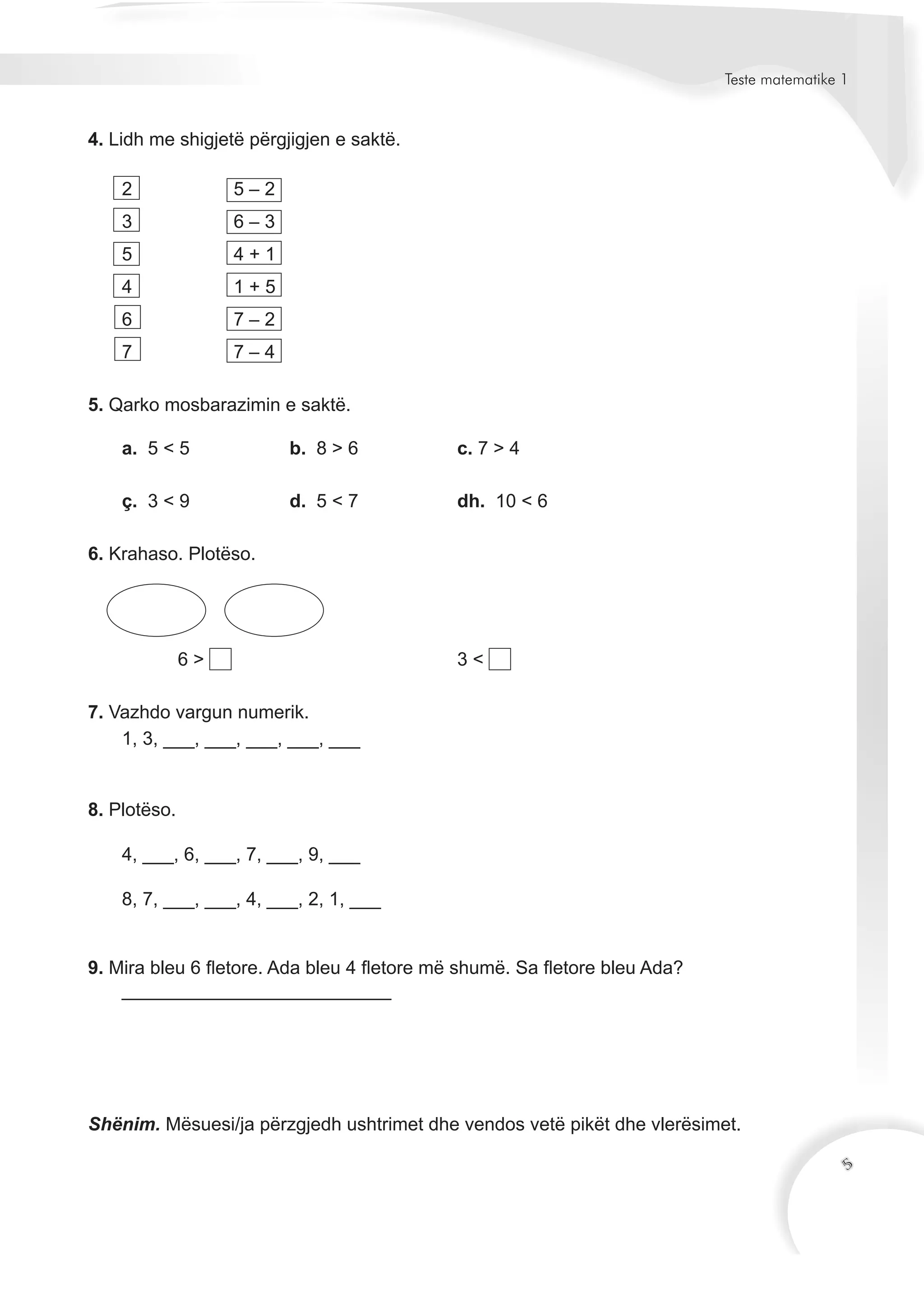 Teste matematika 1 | PDF