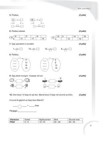 Teste matematika 1 | PDF