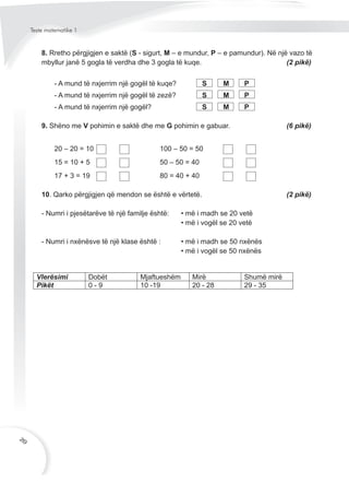 Teste matematika 1 | PDF