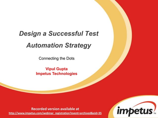 How to Design a Successful Test Automation Strategy | PPT