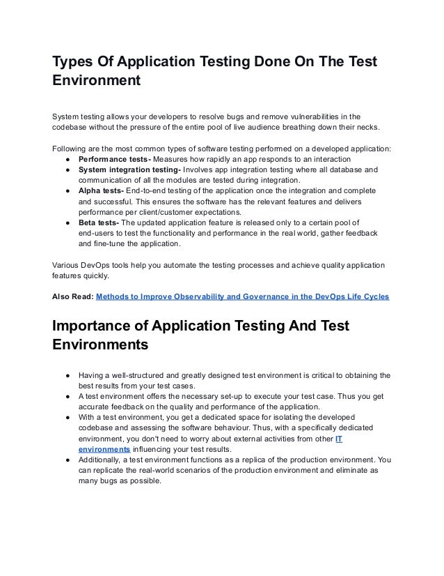 Test Environment: An Essential Component Of The DevSecOps Framework | PDF
