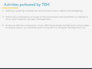 Test Environment Management | PDF