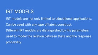 Test equating using irt. final | PPTX