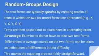 Test equating using irt. final | PPTX
