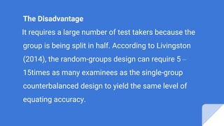 Test equating using irt. final | PPTX