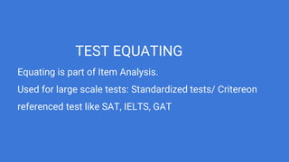 Test equating using irt. final | PPTX
