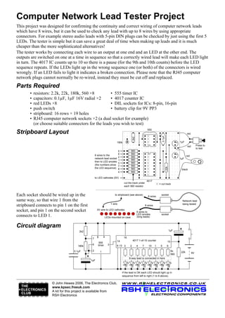 Circuit For Continuity Tester | PDF | Computer Peripherals | Computing
