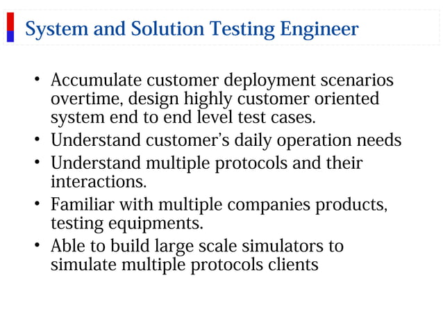 Tester career path | PPT