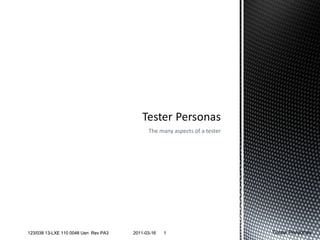 Tester personas | PPT